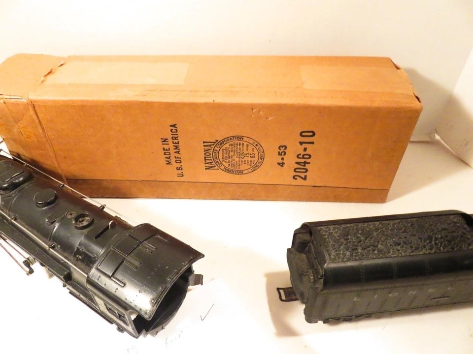 LIONEL POST-WAR TRAINS 2046 STEAM LOCO / 2046W TENDER- BOXED- 027/0 ...