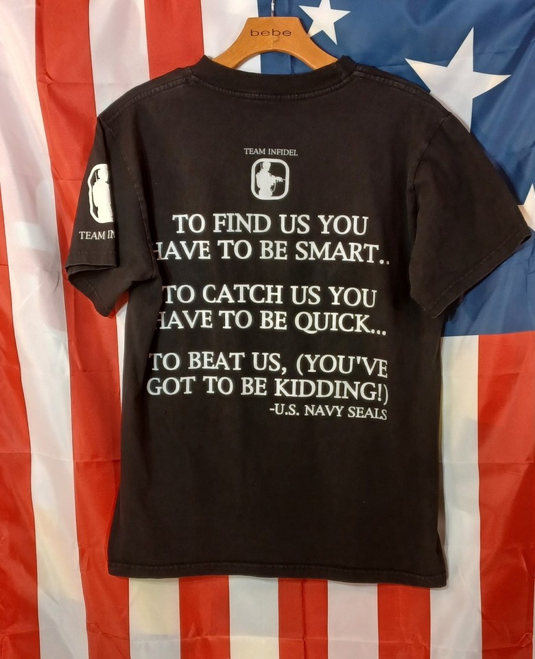 Vintage Team Infidel United States Navy SEALS Shirt GWOT SOF DEVGRU CAG ...