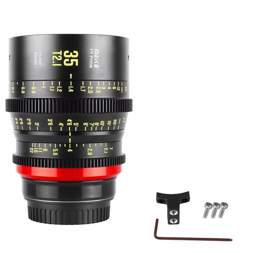 MEIKE FF Prime 35mm T2.1 Full Frame Cine Lens For Canon RF/EF Sony E PL ...