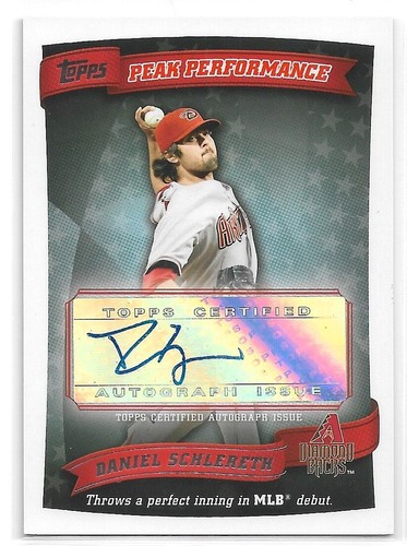 2010 Topps Peak Performance Autographs #PPA-DS Daniel Schlereth px4cb ...