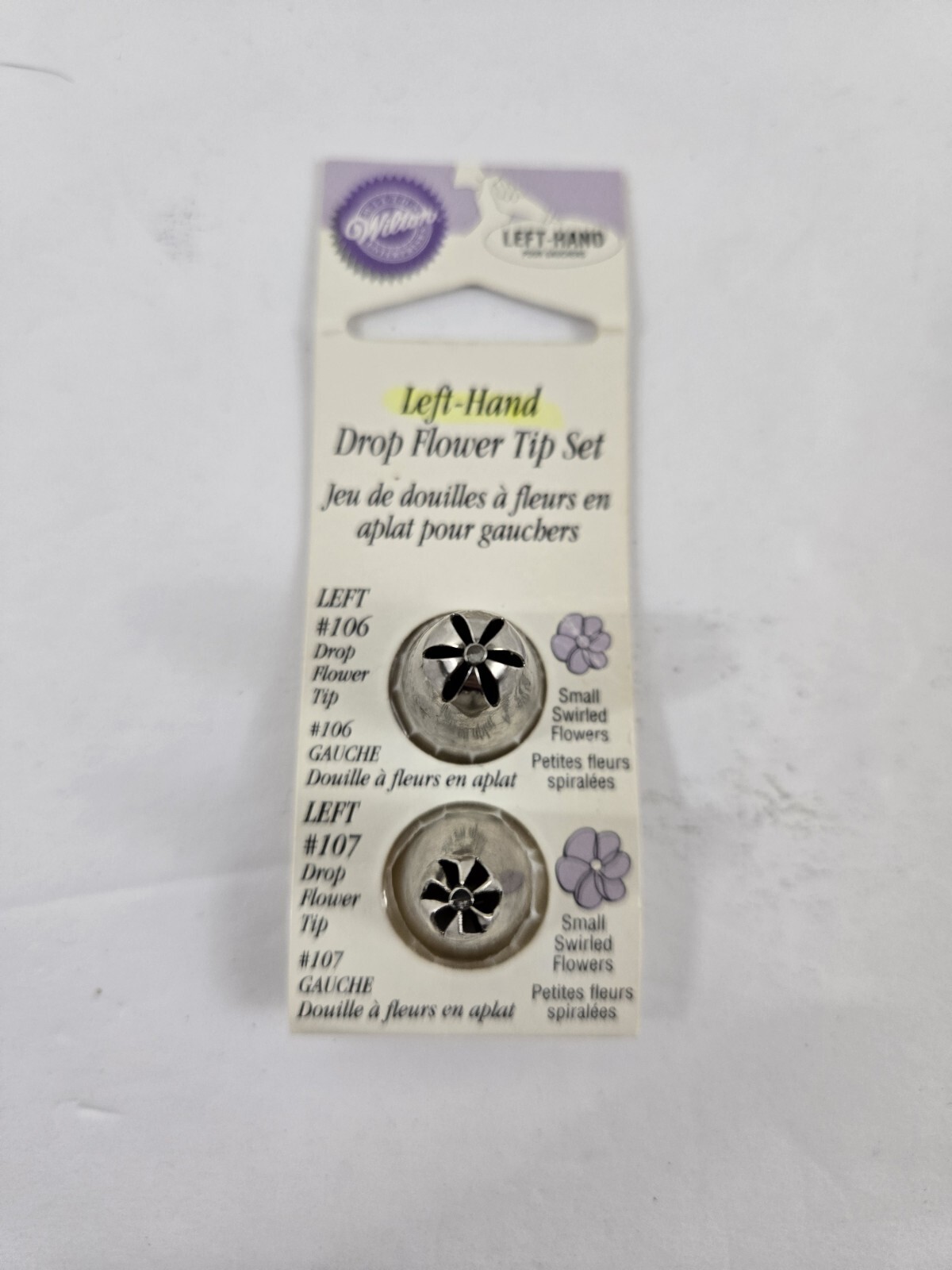 Wilton 418-613 Left Handed Drop Flower Tip Set 2 Tips 107 106 from 2004 ...