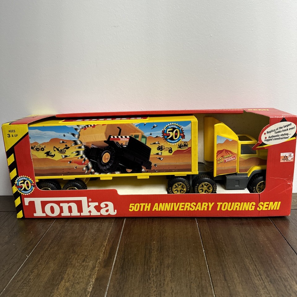 1997 Hasbro Tonka 18"l Touring Semi Tractor Trailer Truck, 50th ...