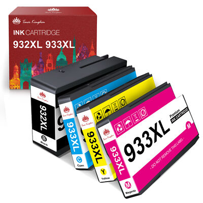 4Pc 932XL Ink Cartridge compatible for HP 933XL OfficeJet 7510 7600 ...