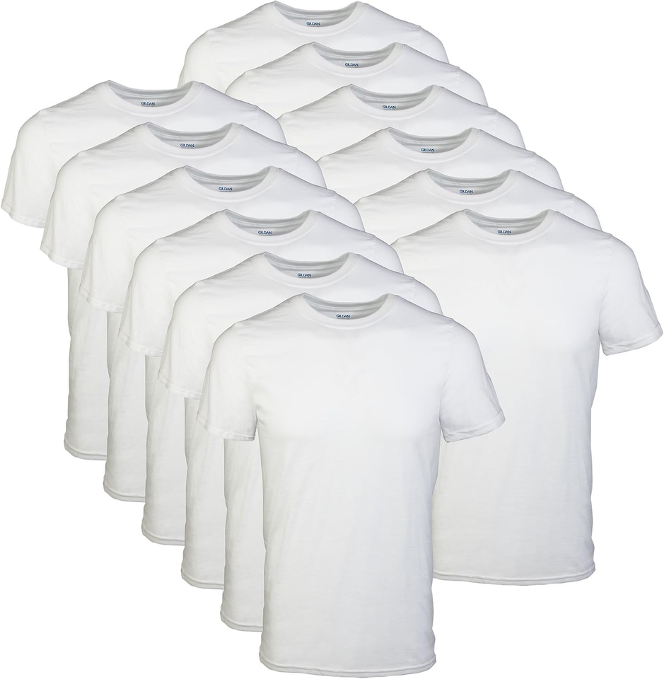 12 Pack Gildan Men's Blank Crew T-Shirts, Multipack, Style G1100 | eBay