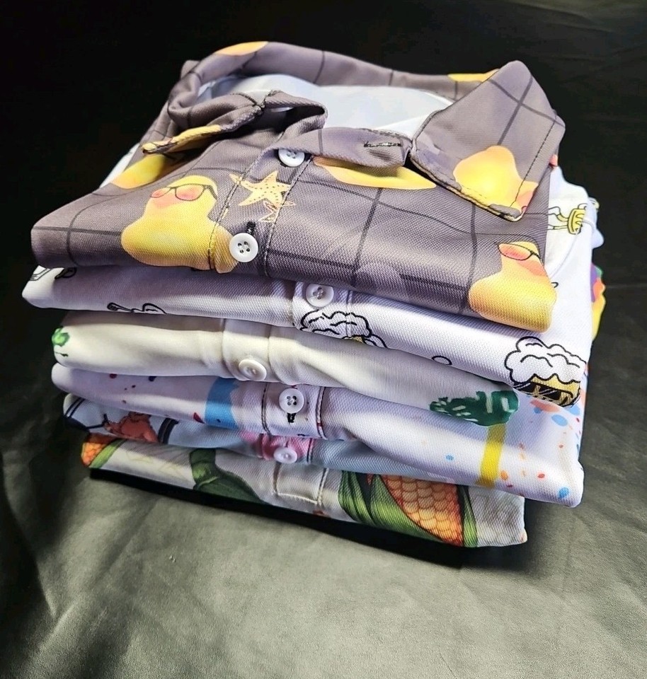 Lot (6) Loud Golf Polo Shirts Mens XL Moisture Wicking 🍺🍀 🌽 Ducks Beer ...