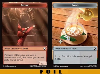 MONK \ FOOD TOKEN ** FOIL ** #10/21 - Avatar: The Last Airbender - NM ...