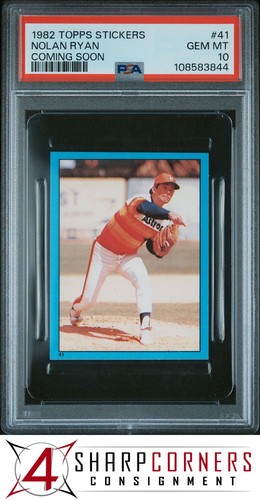 1982 TOPPS STICKERS COMING SOON #41 NOLAN RYAN HOF PSA 10 | eBay