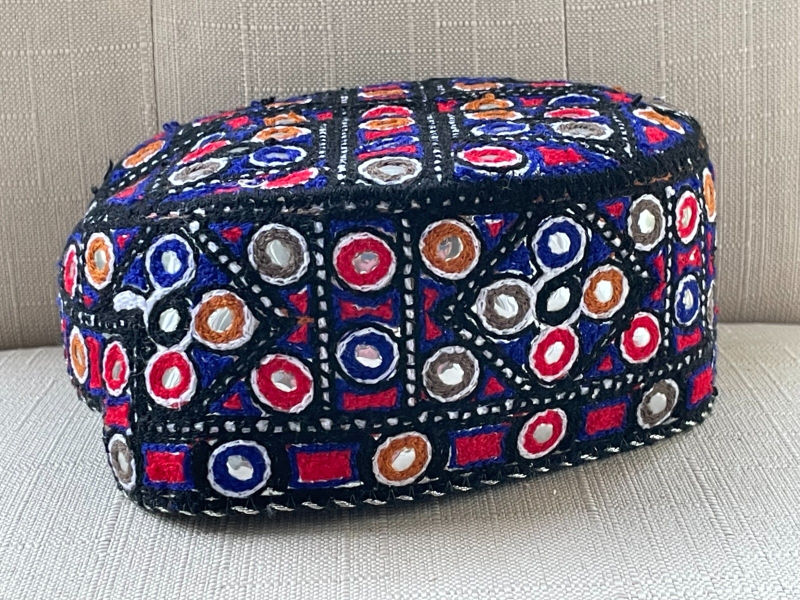 Sindhi Men Hat Cultural Ethnic Multi Color Cap Handmade Embroidery Hat ...