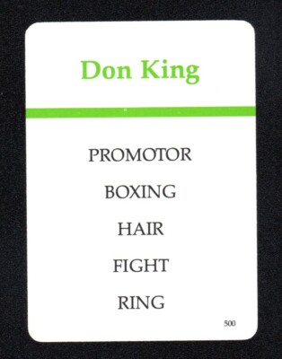 Don King Boxing Promoter - Vintage 1991 Milton Bradley Game Card #500 ...