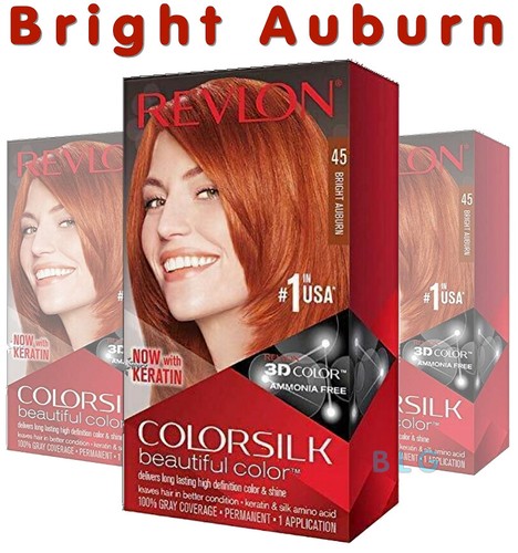 Revlon Colorsilk Natural Permanent Hair Color GRIGHT AUBURN with ...