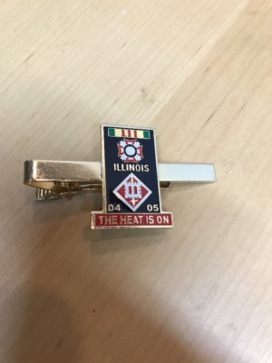 Vintage Fire Department Firefighter Tie Clip Clasp Illinois “Heat Is On ...