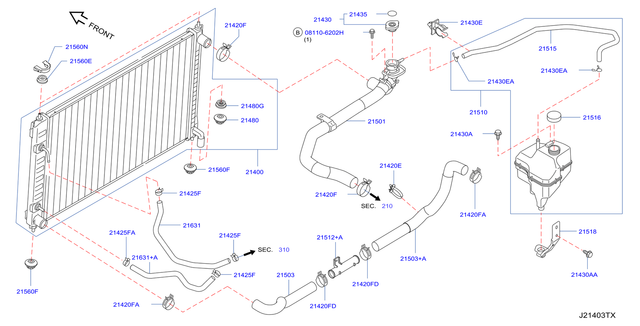 Genuine Nissan Radiator ASSY 21460JN90A / 21460-jn90a OEM for sale ...
