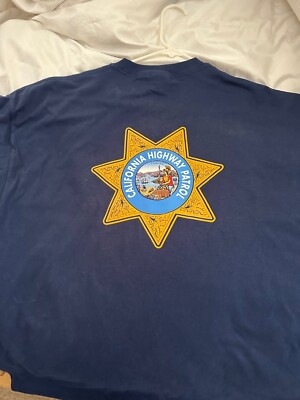 CHP California Highway Patrol LAPD LASD XL Blue T Shirt New | eBay