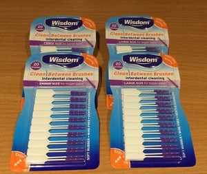 Interdentals Tooth Picks - 4 x Wisdom Purple LARGE Clean Between Rubber ...
