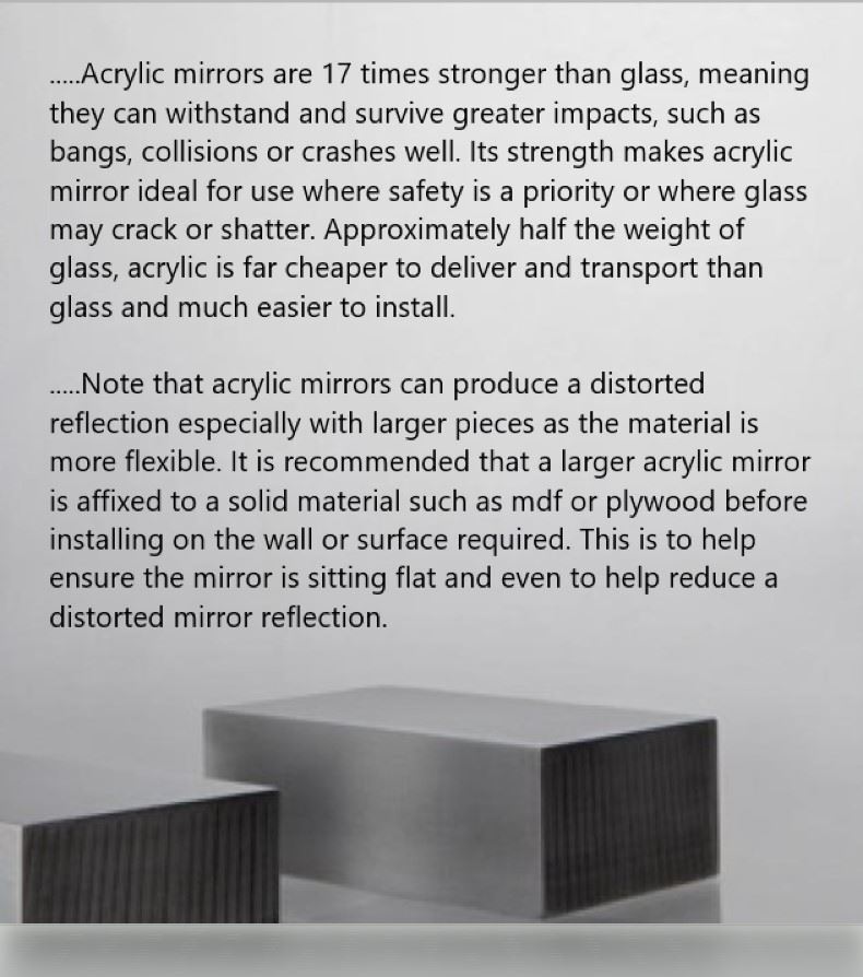 NEW Silver Mirror Acrylic Plexiglass Sheets 1/8” Thick (3mm) 17 Sizes ...