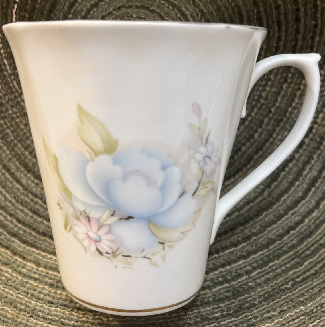 Royal Stuart Fine Bone China Ribbed Mug Floral Blue Flowers Crafted ...