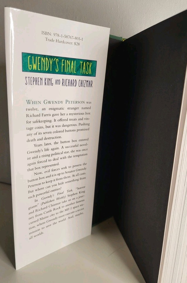 Gwendy's Final Task by Stephen King & Richard Chizmar Signed 1st Edition/Print | eBay