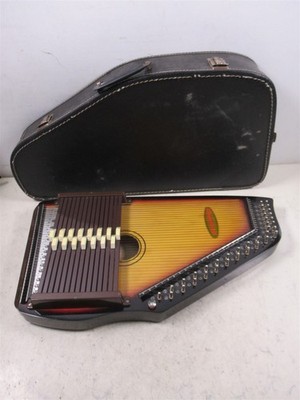 ChromAharp Autoharp 15 Cord Musical Instrument and Case Chorded Zither ...