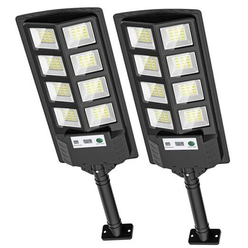 Solar Street Lights Outdoor Waterproof, 6000K LED Outdoor Solar Lights ...