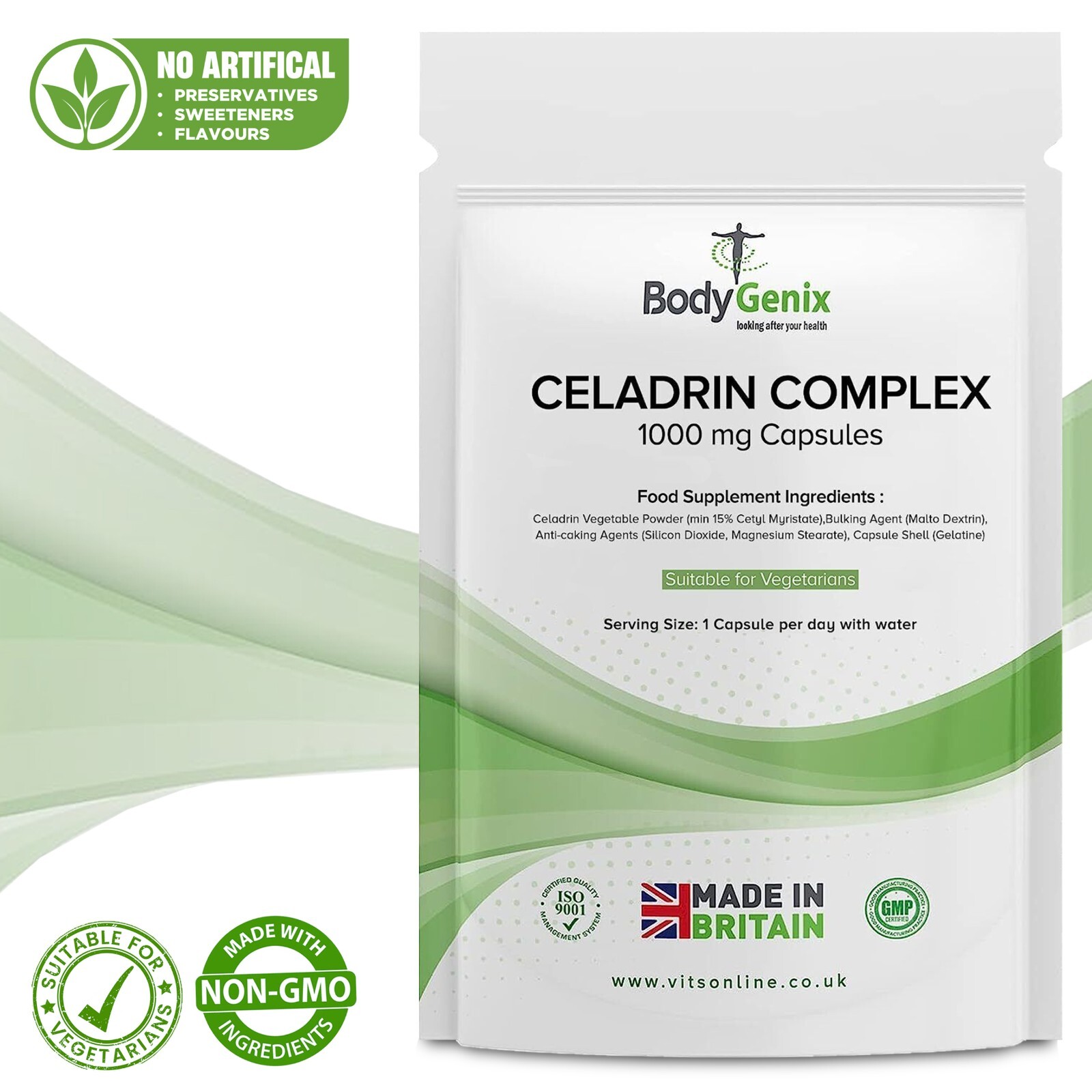 Celadrin 1000mg Capsules - Joint Pain Relief, Inflammation Bodygenix ...