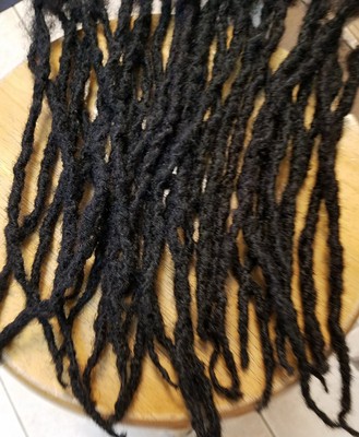 100% Human Hair handmade Dreadlocks 100 pieces stretch 15'' black | eBay