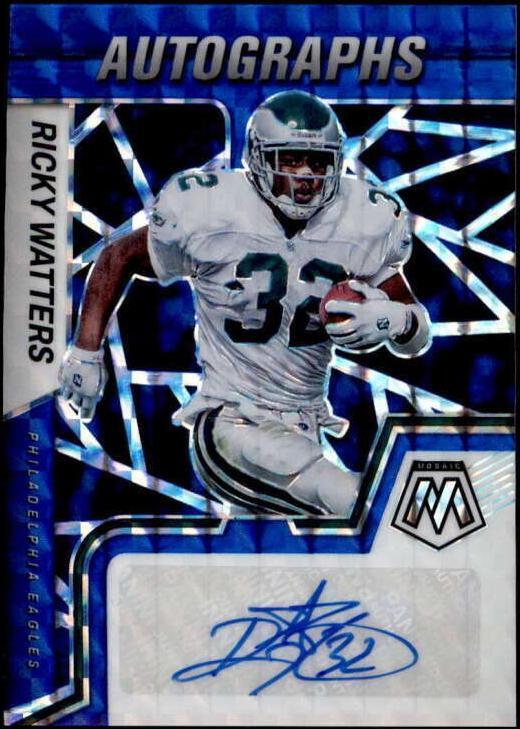 2022 Panini Mosaic - Autographs Mosaic Ricky Watters #AM-RW Blue Mosaic ...