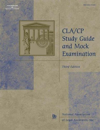 Nala's ClA/Cp Sudy Guide and Mock Examination by NALA (2005, Trade ...