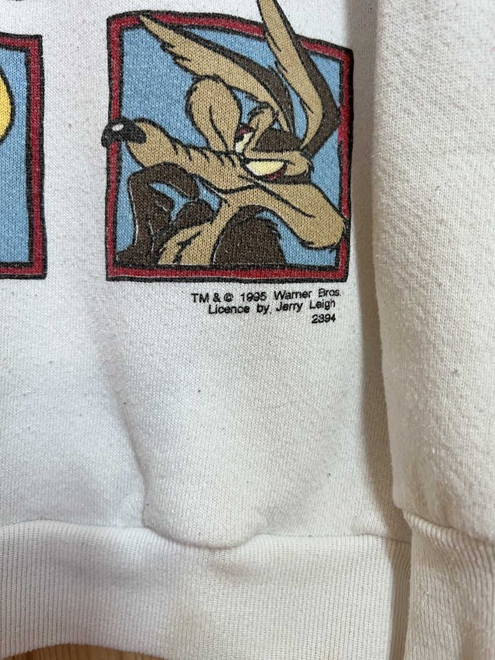 VTG Looney Tunes Sweatshirt Jerry Leigh Warner Bros 90s Bugs Bunny ...