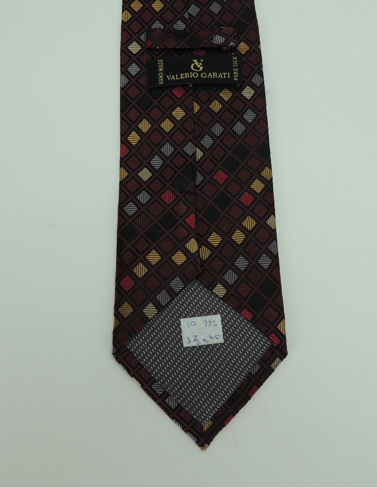 Valerio Garati Men's 100% Silk Woven Geometric Neck Tie Multi-Color 3 7 ...