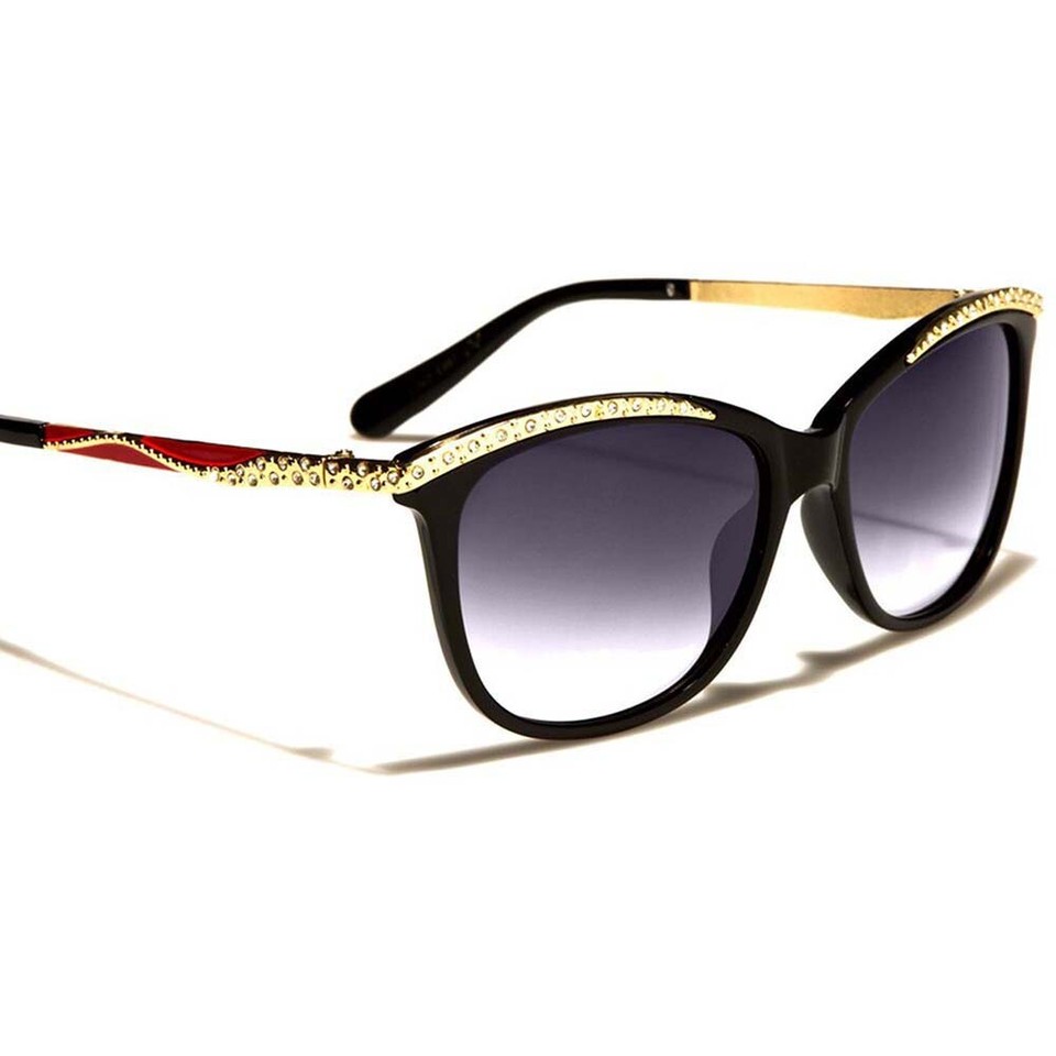 Rhinestone Gold & Red Stylish Sophisticated Fashion Designer Womens ...