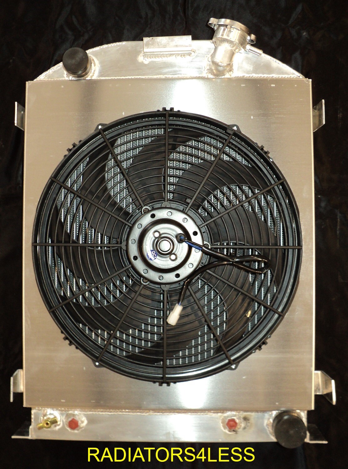 CHAMPION 4 ROW ALL ALUMINUM RADIATOR W/ SHROUD & 16" FAN 1932 FORD ...