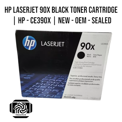 HP LaserJet 90X Black Toner Cartridge | HP - CE390X | New - OEM ...
