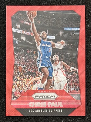 2015 Prizm #102 Chris Paul Red Ruby Wave Prizm /350 SP Clippers | eBay
