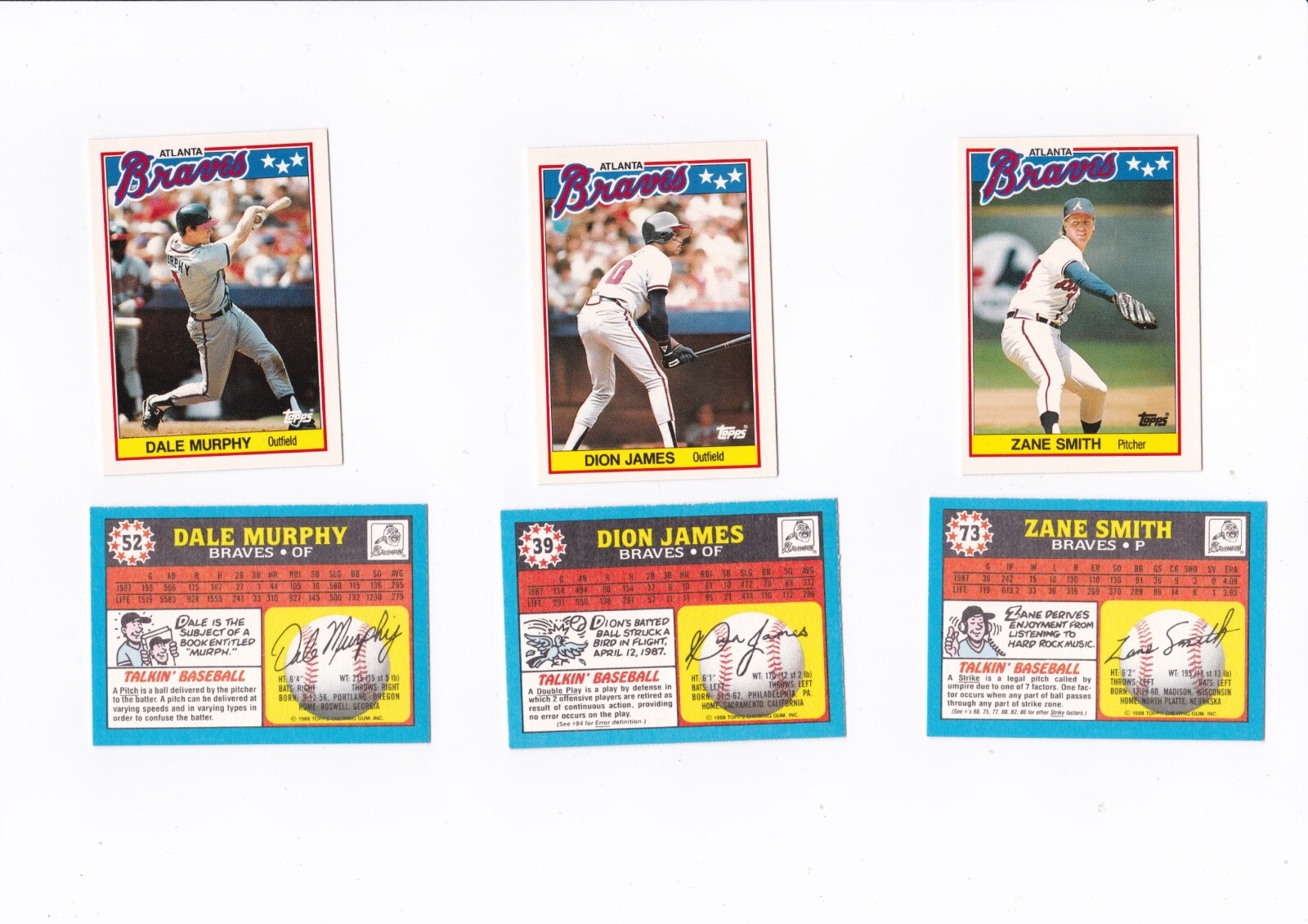 1988 Topps UK Minis - Atlanta Braves team set - 3 card lot (BSN-UK) | eBay