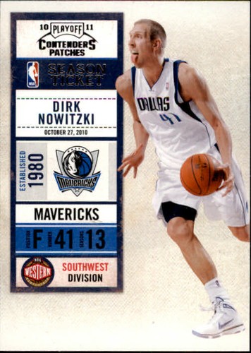 2010-11 Playoff Contenders Patches #36 Dirk Nowitzki Card | eBay