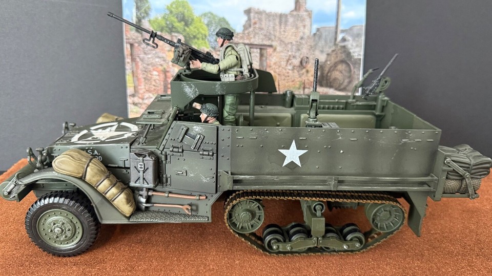 1/18 US M3A3 Halftrack 21st Century Toys Ultimate Soldier XD & 2 Joytoy ...