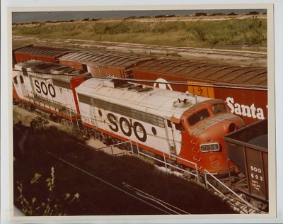 Vintage Soo Line Railroad Engine 213-A & 703 8x10 photo St. Paul ...