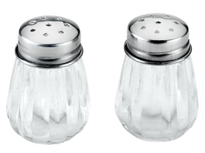 Mini SALZSTREUER Set Metaltex Glas Edelstahl PFEFFERSTREUER Salz ...