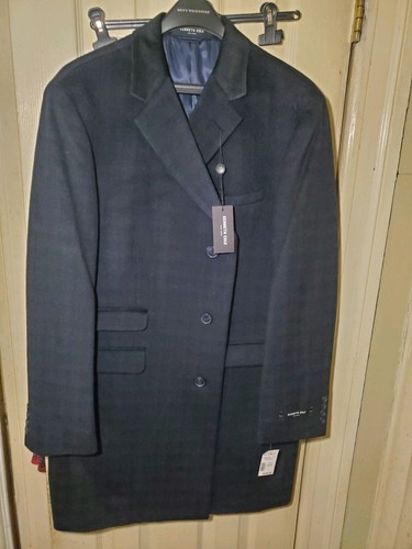 Kenneth Cole Wool Blend Overcoat Navy 44R | eBay