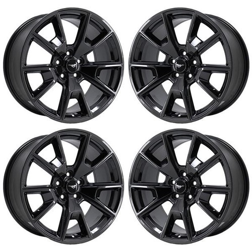 19" FORD MUSTANG PVD BLACK CHROME WHEELS-C RIMS FACTORY OEM 10035 (F ...