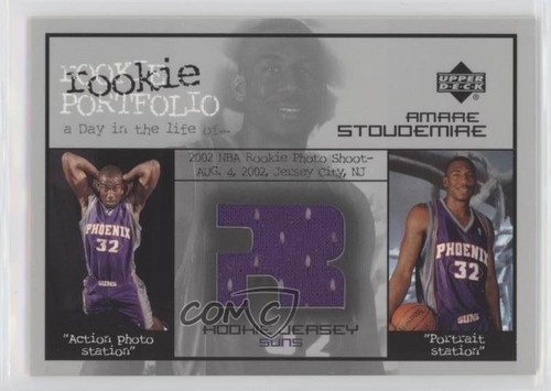 2002-03 Upper Deck Rookie Portfolio Jerseys Amare Stoudemire Amar'e #RP ...