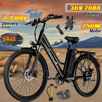 Cheevalry C26 Pro Electric Bike 36V20Ah E-City Bike 26" Mountain Commuter 25KM/H | eBay UK