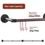 Heavy Duty Hanging Clothes Rack Wall Mounted Hanging Rod Detachable ...