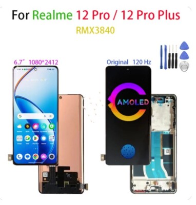 For Realme 12Pro 12 Pro Plus RMX3840 LCD Display Touch Screen Digitizer ...