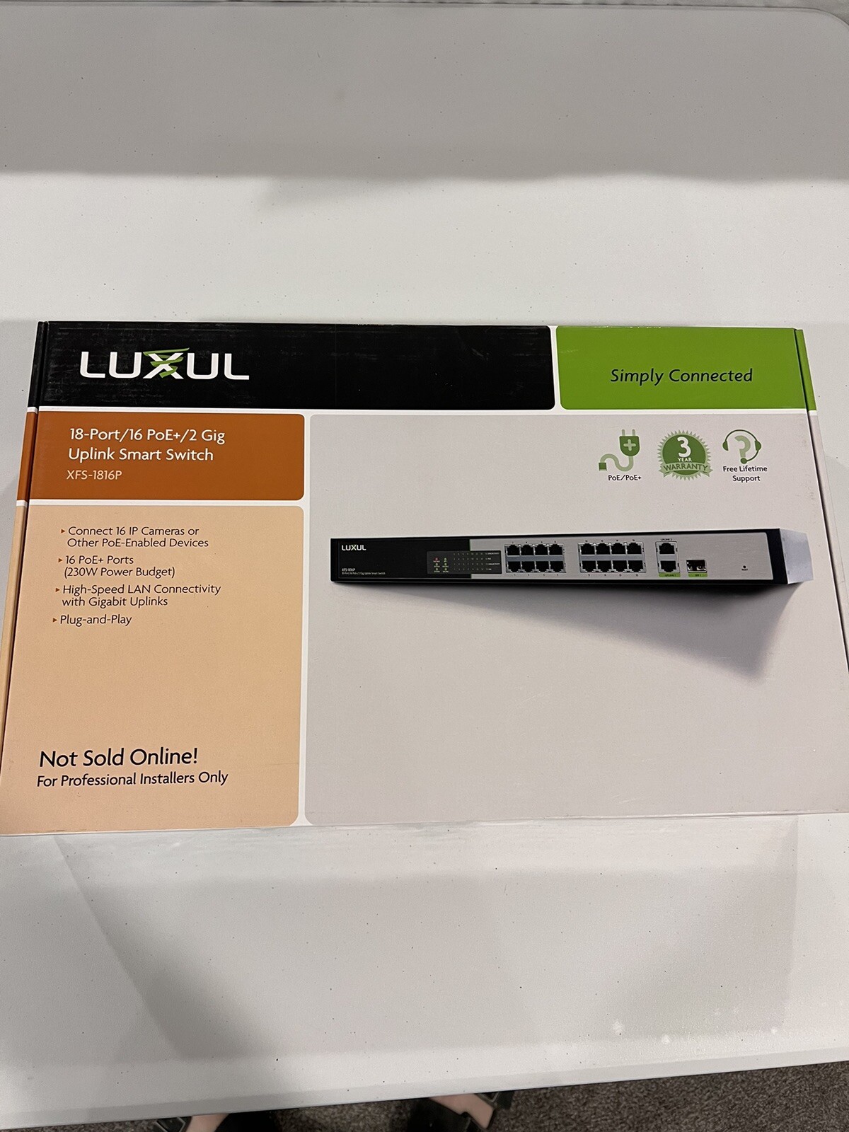 Luxul XFS-1816P, 18-Port Network Switch-2-Gig-16-ports of PoE+-Good ...