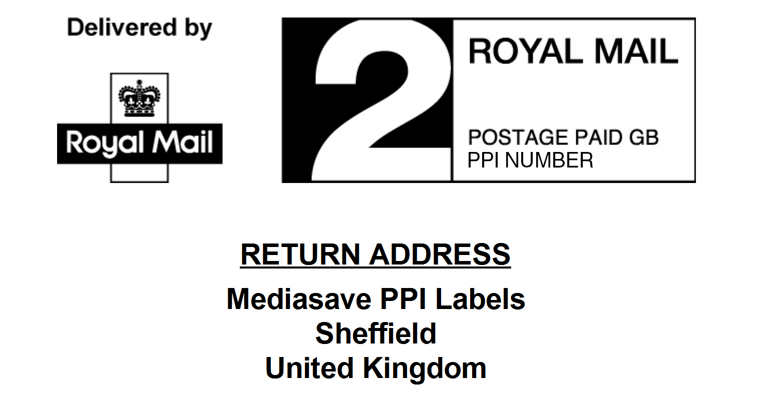 Royal Mail Pre-Printed PPI Labels in 1st & 2nd Class with Return ...