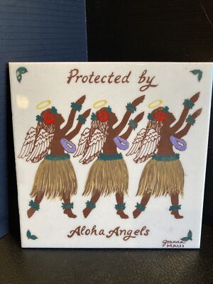 Banana Patch Studio Hawaii Kauai Ceramic Tile Wall Hanging Trivet Aloha ...