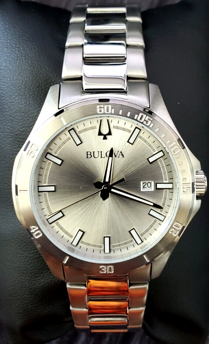Bulova Men's Classic Quartz Stainless Steel Date Indicator Watch ...