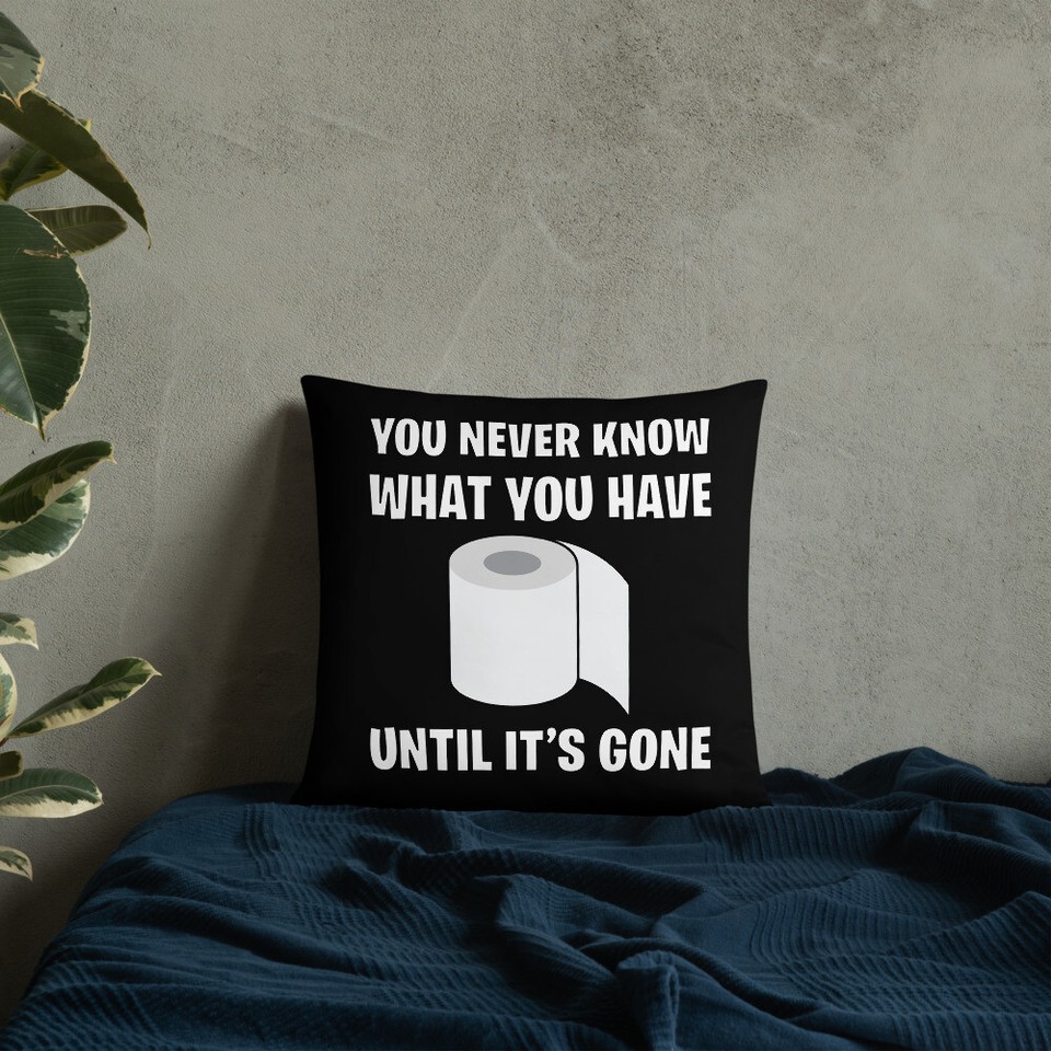 Quarantine Toilet Paper Pillow 18x18 Social Distancing Funny Expert ...