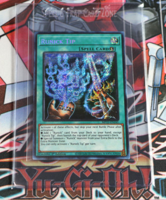YuGiOh Spell Card Runick Tip MP23-EN241 Prismatic Secret Rare | eBay